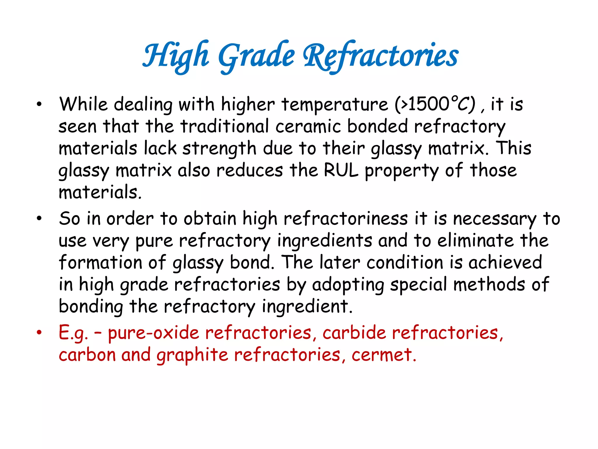 Introduction to refractory materials | PPTX