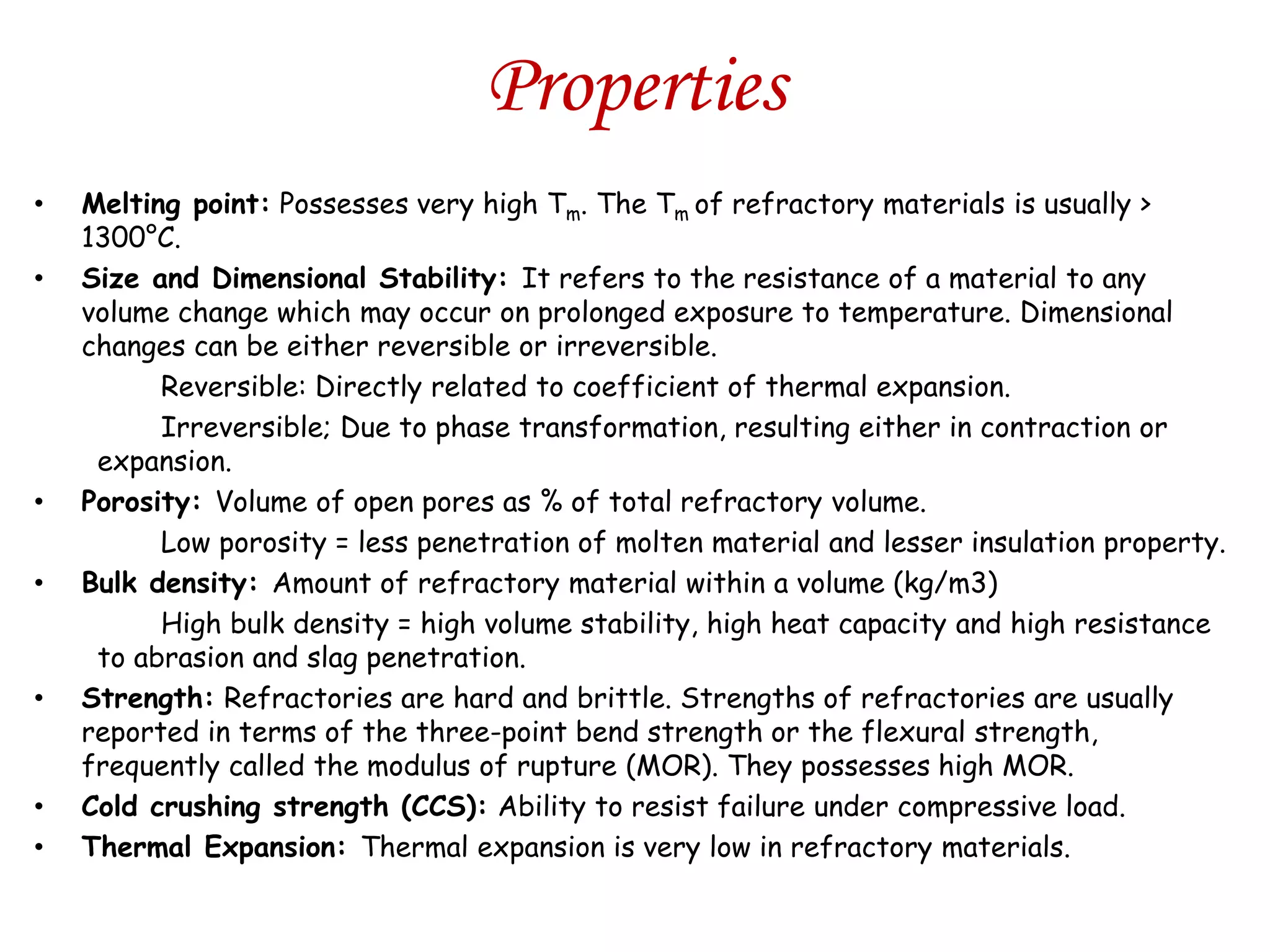 Introduction to refractory materials | PPTX