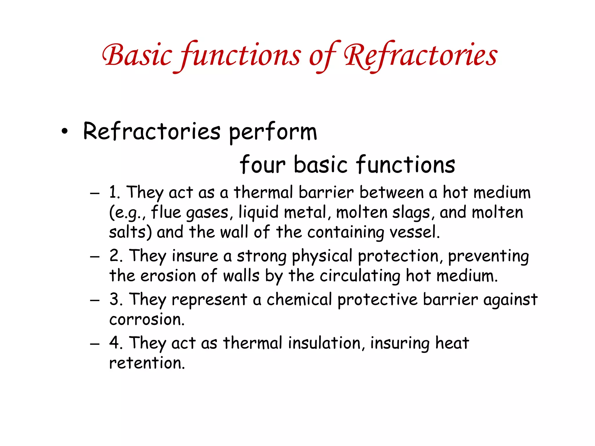 Introduction to refractory materials | PPTX