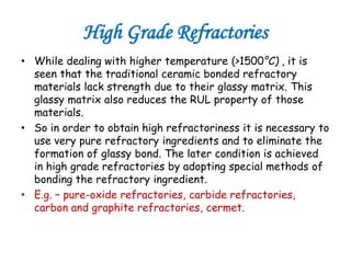 Introduction to refractory materials | PPTX