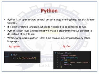 Python presentation of Government Engineering College Aurangabad, Bihar | PPT