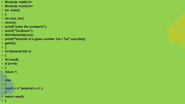 Recursion C Programming Pptx