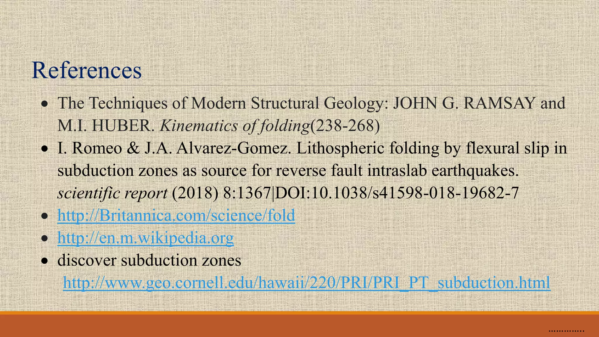 Mechanism of folding in Subduction zones (GEOLOGY) | PPTX