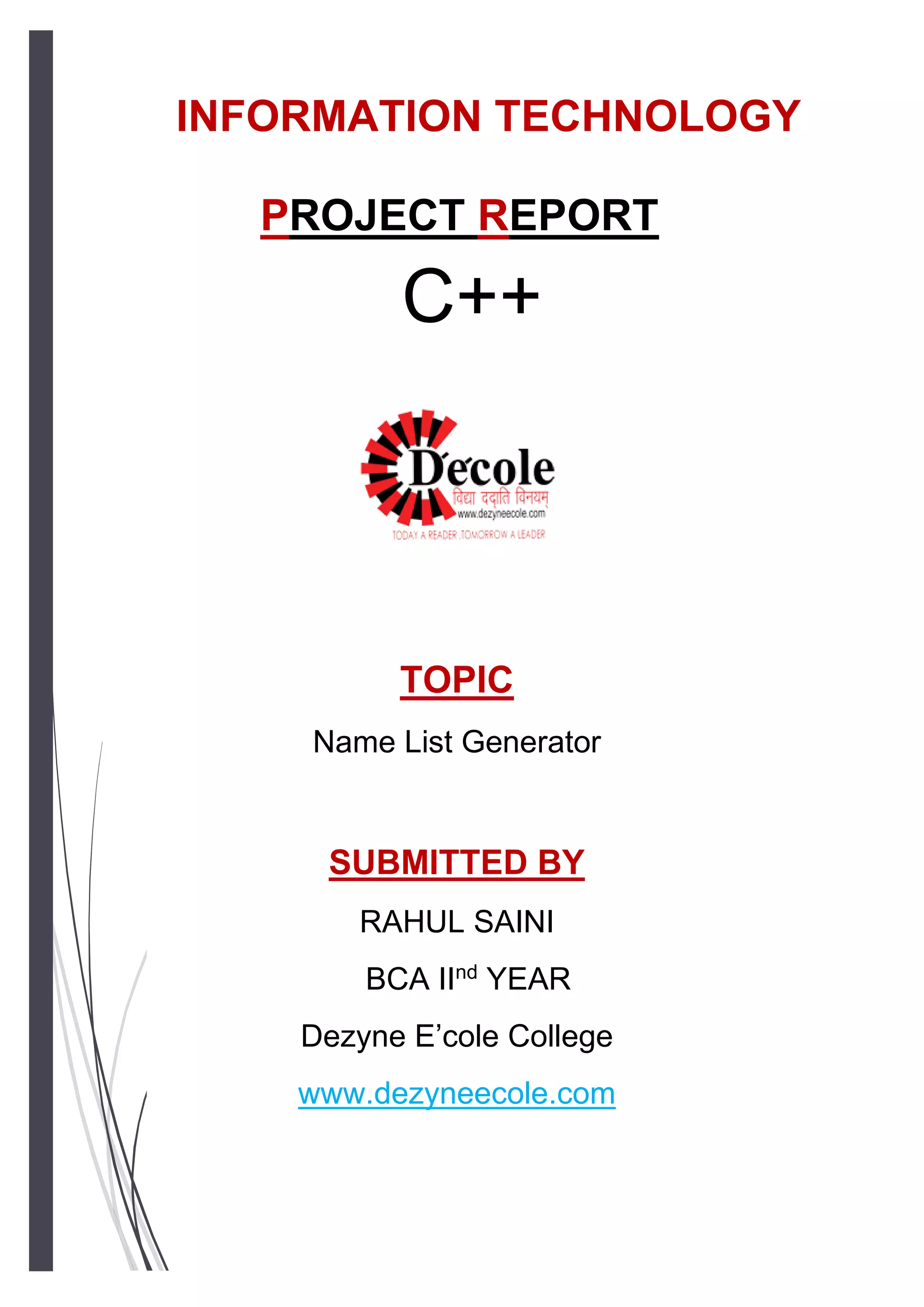 BCA 2nd year C++ File | PDF