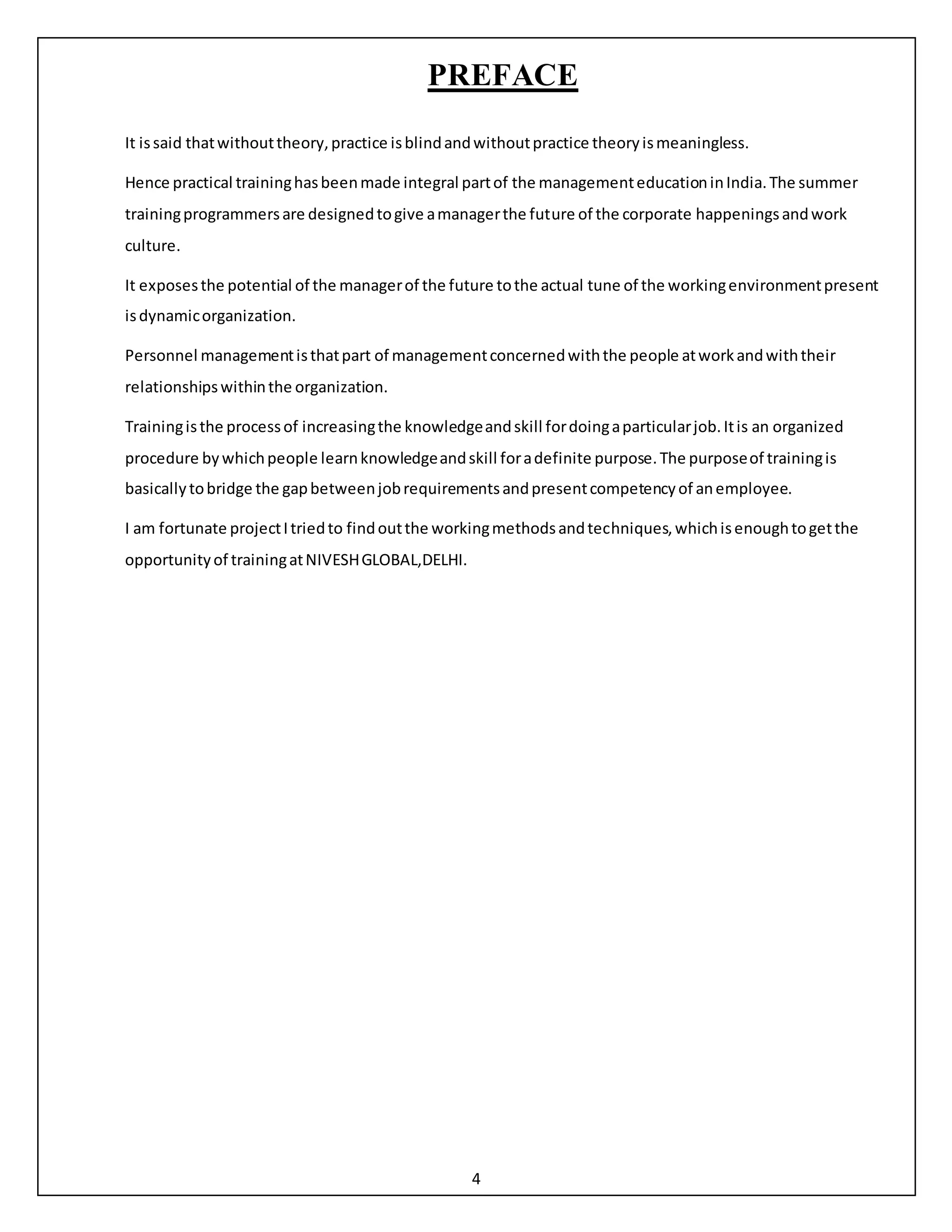 Business development summer internship project report | DOCX