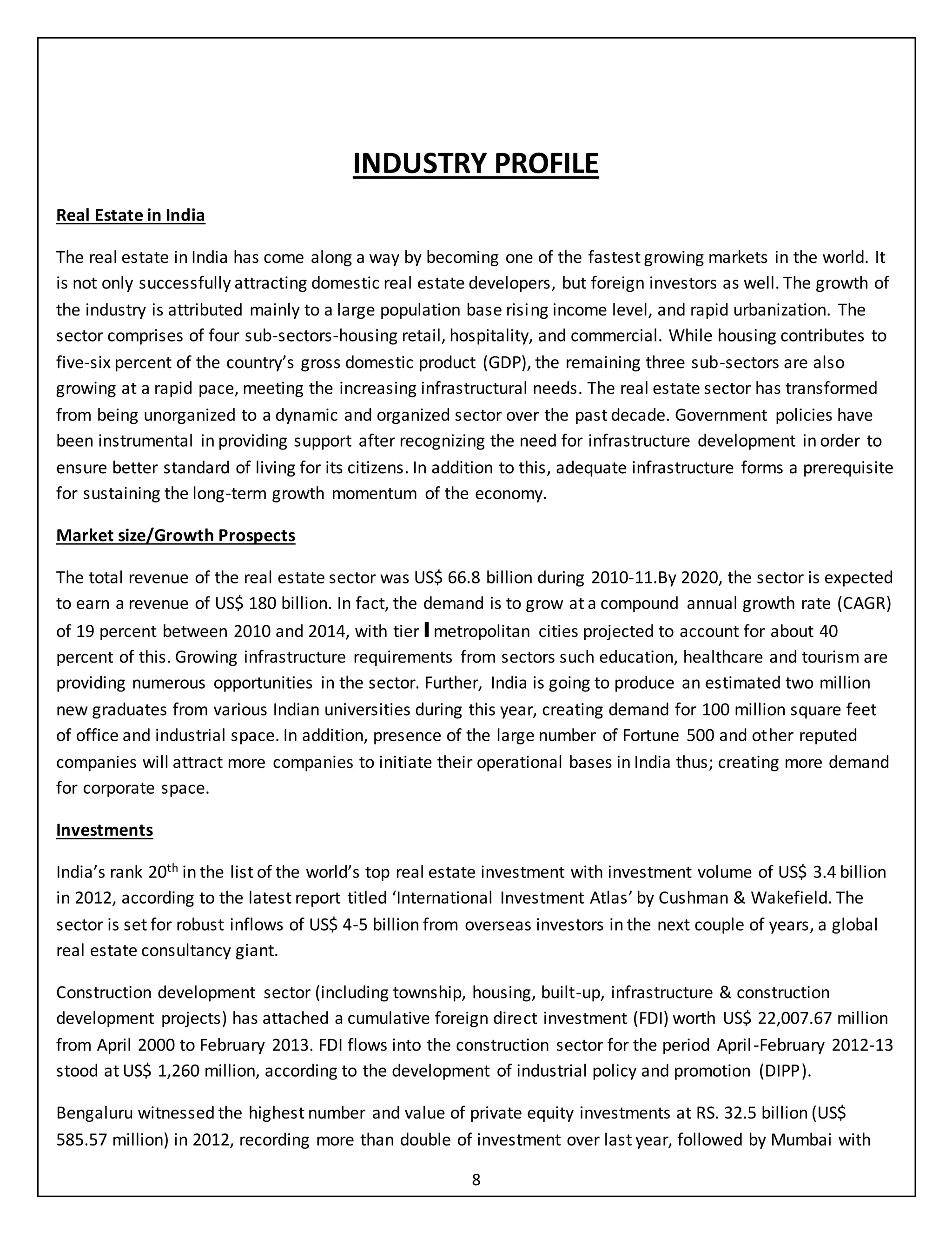 Business development summer internship project report | DOCX