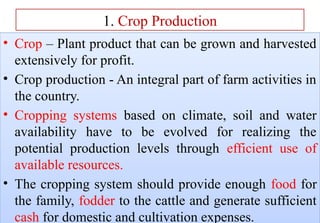 Rahul Raj - Production potential of different components of farming ...