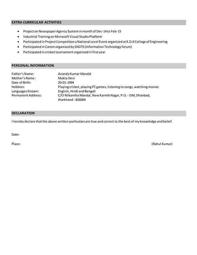 Rahul resume | PDF