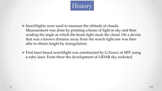 Lidar : light detection and rangeing | PPTX