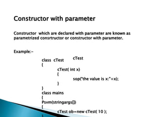 constructors in java ppt | PPT