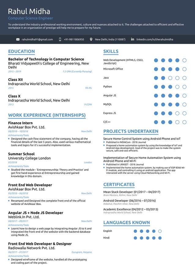 Rahul's Resume | PDF