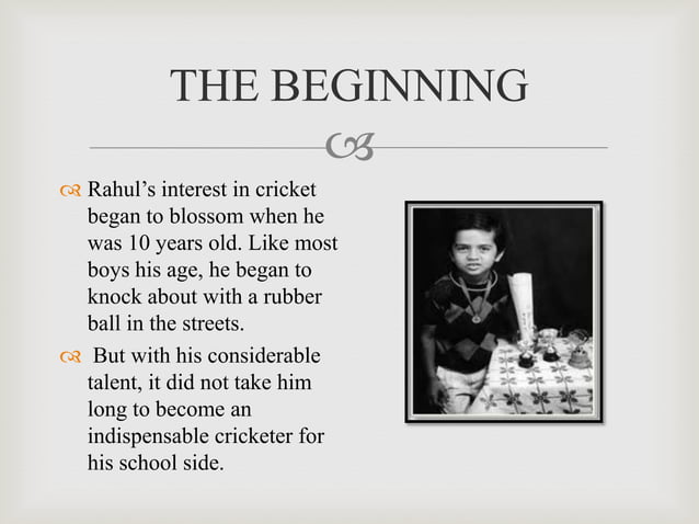 Rahul ‘the wall’ dravid | PPTX