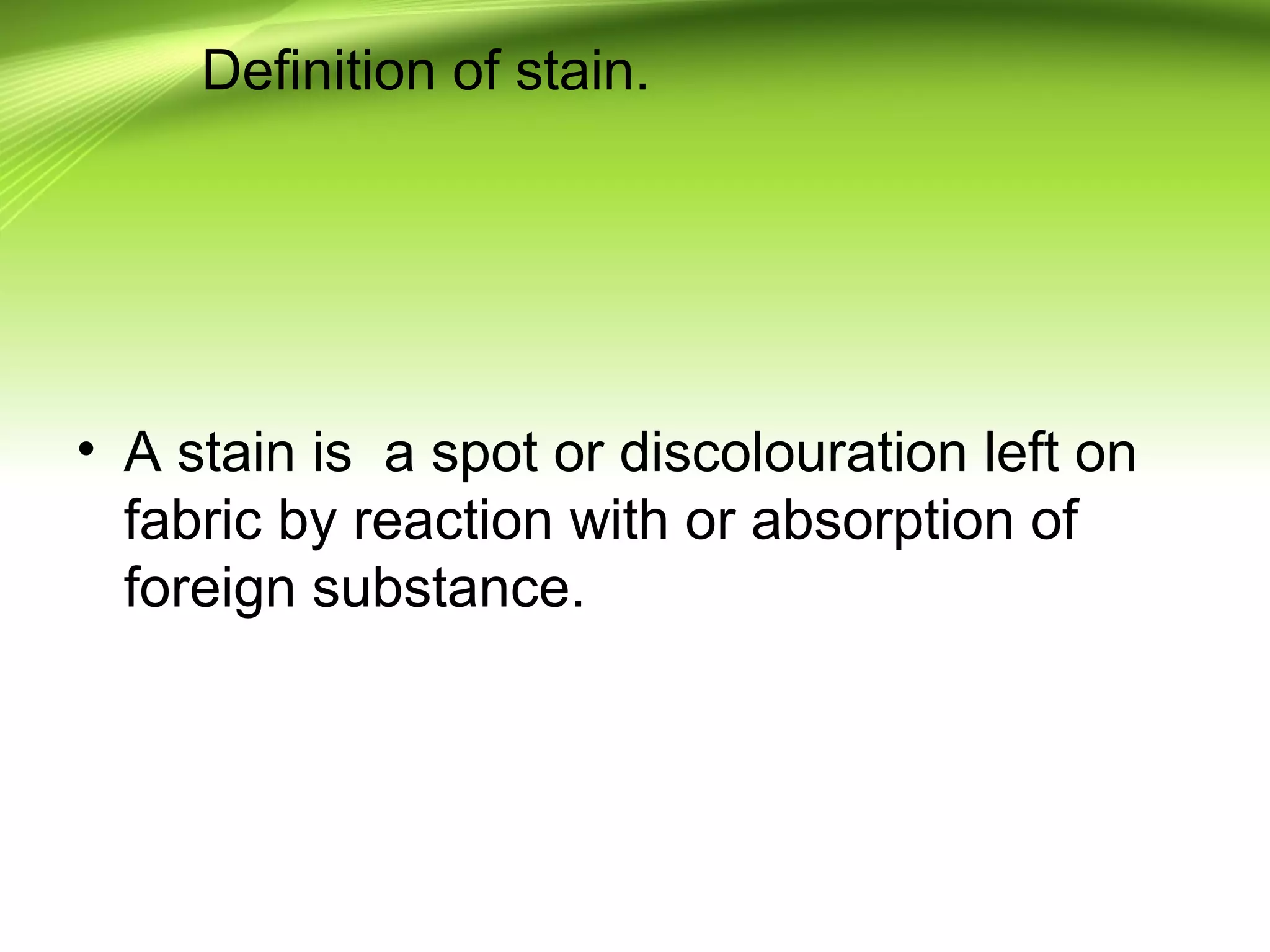 housekeeping notes 2nd year stain removal | PPT