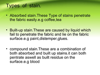 housekeeping notes 2nd year stain removal | PPT