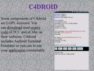 Compilation Of C/C++ program in Android | PPTX