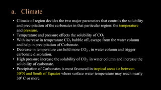 Controlling Parameters of Carbonate platform Environment | PPTX