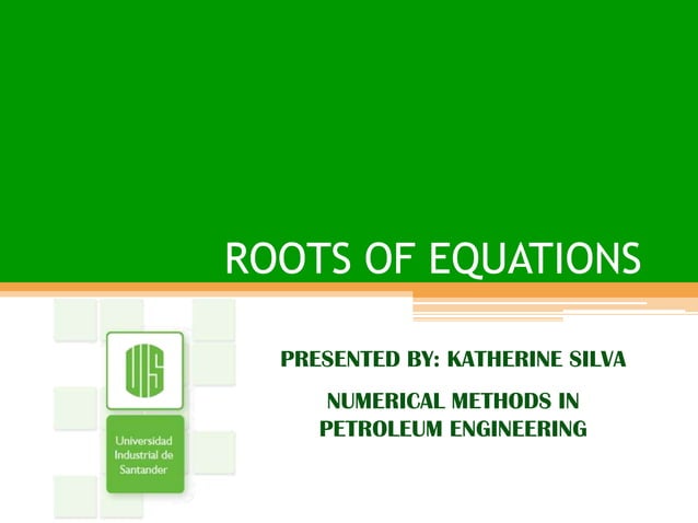 ROOTS OF EQUATIONS | PPTX | Physics | Science