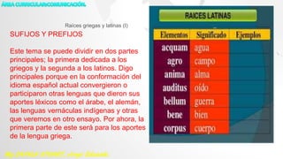 Raices griegas y latinas | PPTX