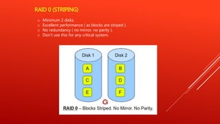 Raid Levels | PPTX | Databases | Computer Software and Applications