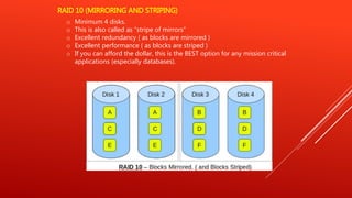 Raid Levels | PPTX | Databases | Computer Software and Applications