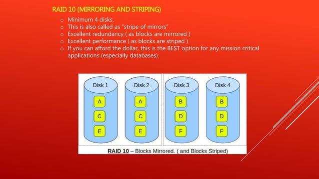 Raid Levels | PPTX | Databases | Computer Software and Applications