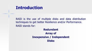RAID | PPTX | Databases | Computer Software and Applications