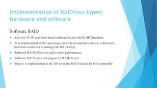 Raid(Storage Technology) | PPTX