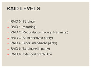 Raid Levels Technology | PPTX