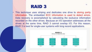 RAID | PPTX | Operating Systems | Computer Software and Applications