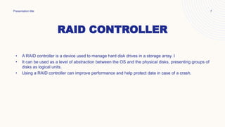 RAID | PPTX | Operating Systems | Computer Software and Applications