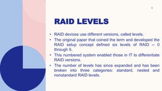 RAID | PPTX | Operating Systems | Computer Software and Applications