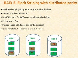 disk structure and multiple RAID levels .ppt