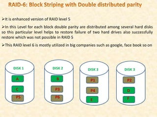 disk structure and multiple RAID levels .ppt