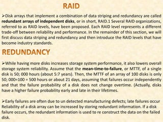 disk structure and multiple RAID levels .ppt