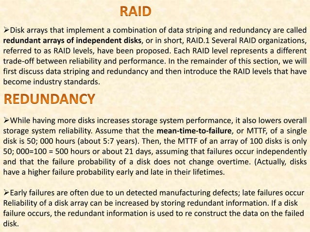 disk structure and multiple RAID levels .ppt