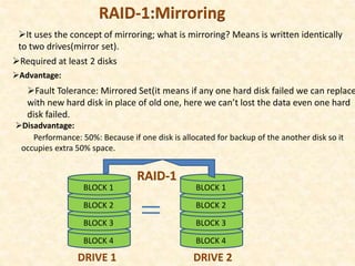 disk structure and multiple RAID levels .ppt