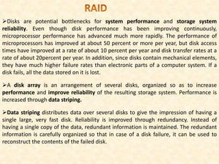 disk structure and multiple RAID levels .ppt