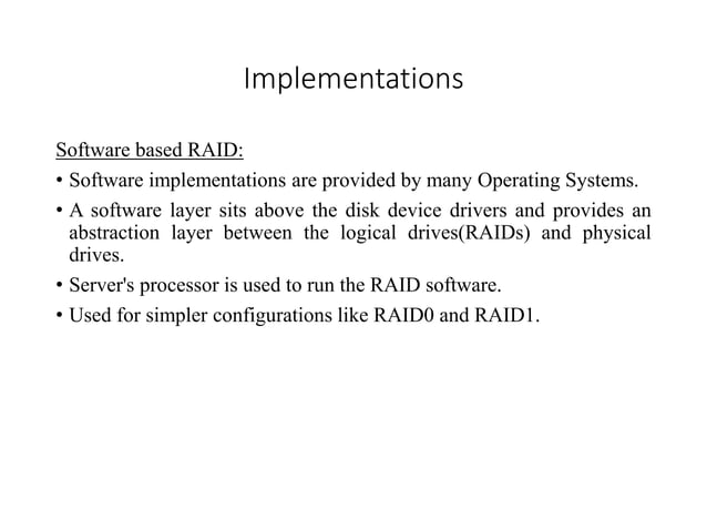 Raid Redundant Array Of Independent Disks Ppt 