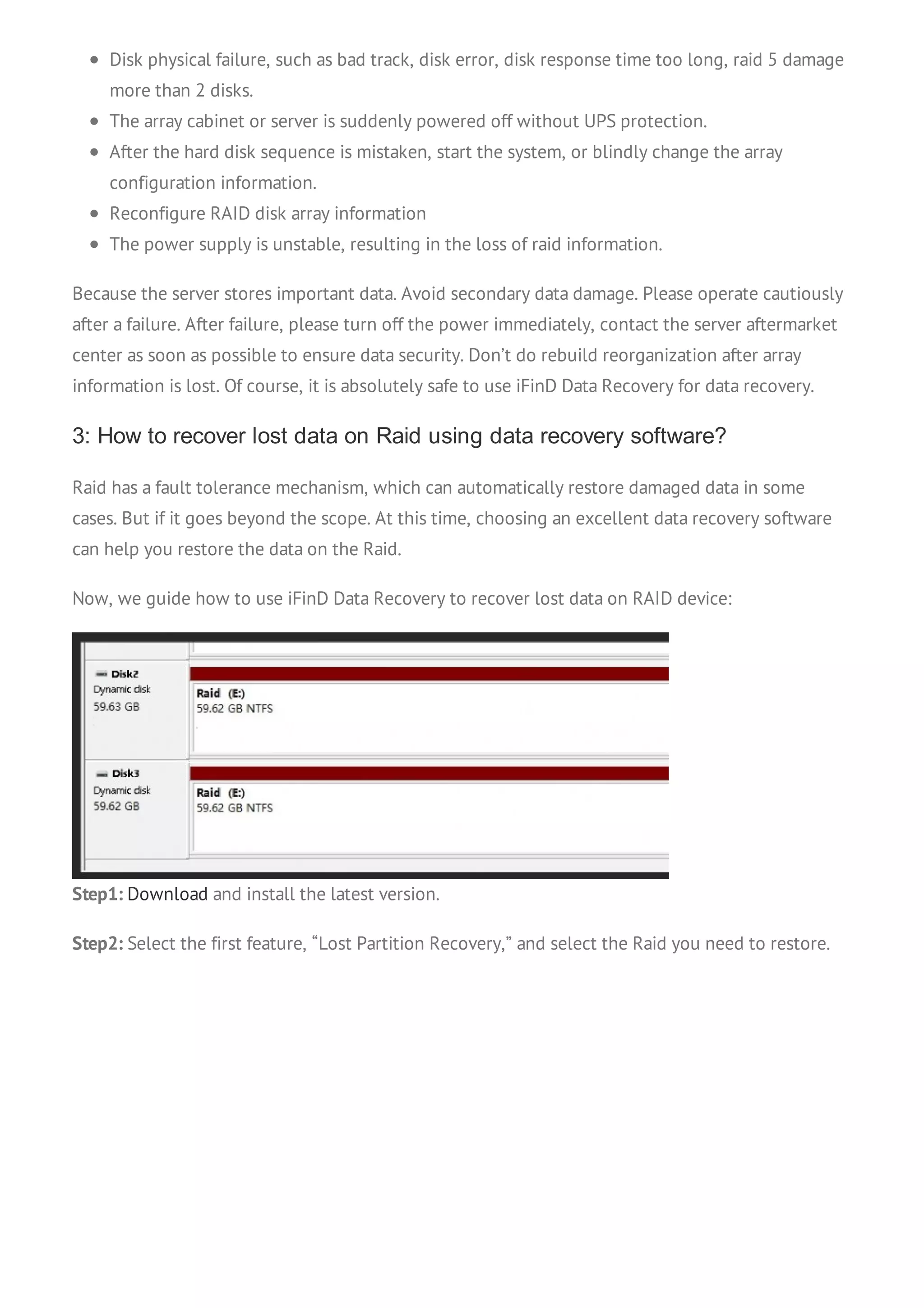 Raid data recovery Tips | PDF | Data Storage and Warehousing | Computing