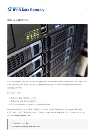 Raid data recovery Tips | PDF | Data Storage and Warehousing | Computing
