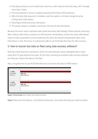 Raid data recovery Tips | PDF | Data Storage and Warehousing | Computing