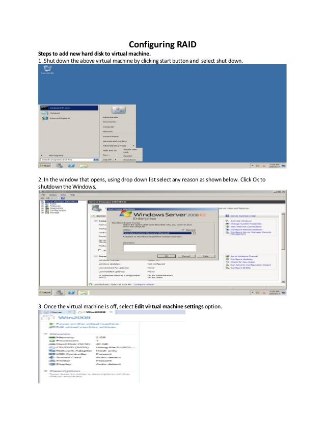 Raid 1 and raid 5 configuration in windows server