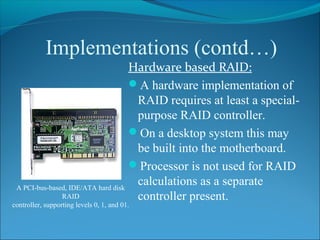 Presentation On RAID(Redundant Array Of Independent Disks) Basics | PPT