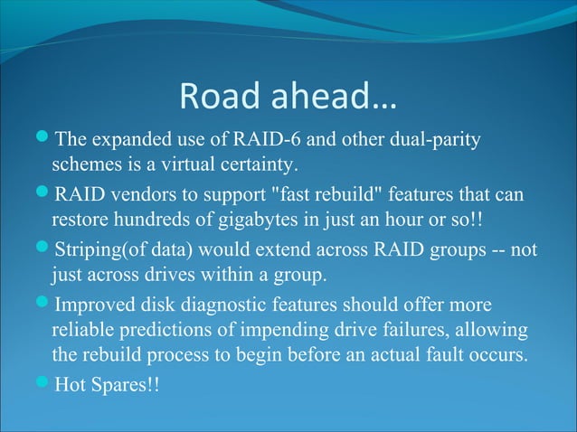 Presentation On Raidredundant Array Of Independent Disks Basics Ppt Data Storage And