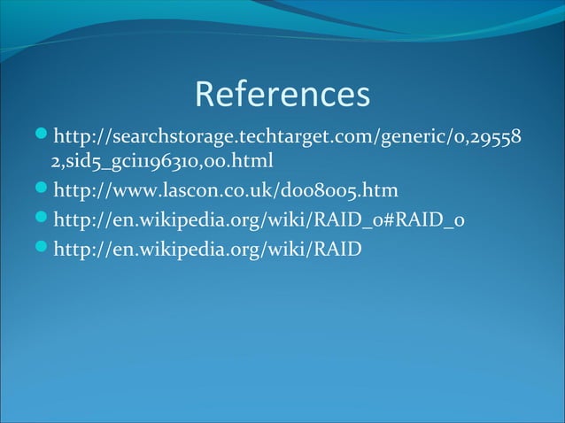 Presentation On Raidredundant Array Of Independent Disks Basics Ppt Data Storage And