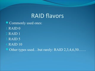 Presentation On RAID(Redundant Array Of Independent Disks) Basics | PPT