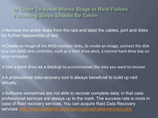 Raid Recovery | PPTX