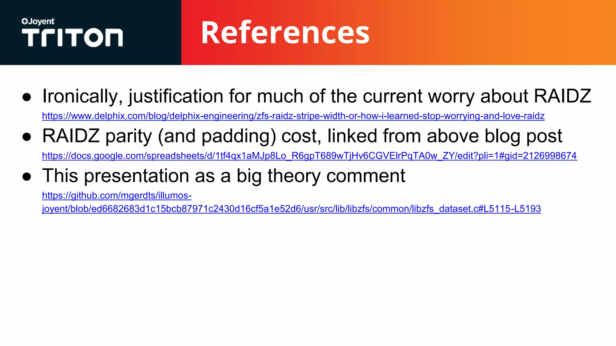 Raidz on-disk format vs. small blocks | PPT