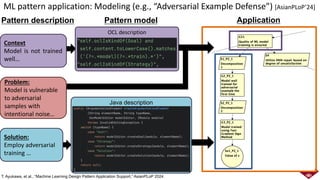 Machine Learning Software Engineering Patterns and Their Engineering ...