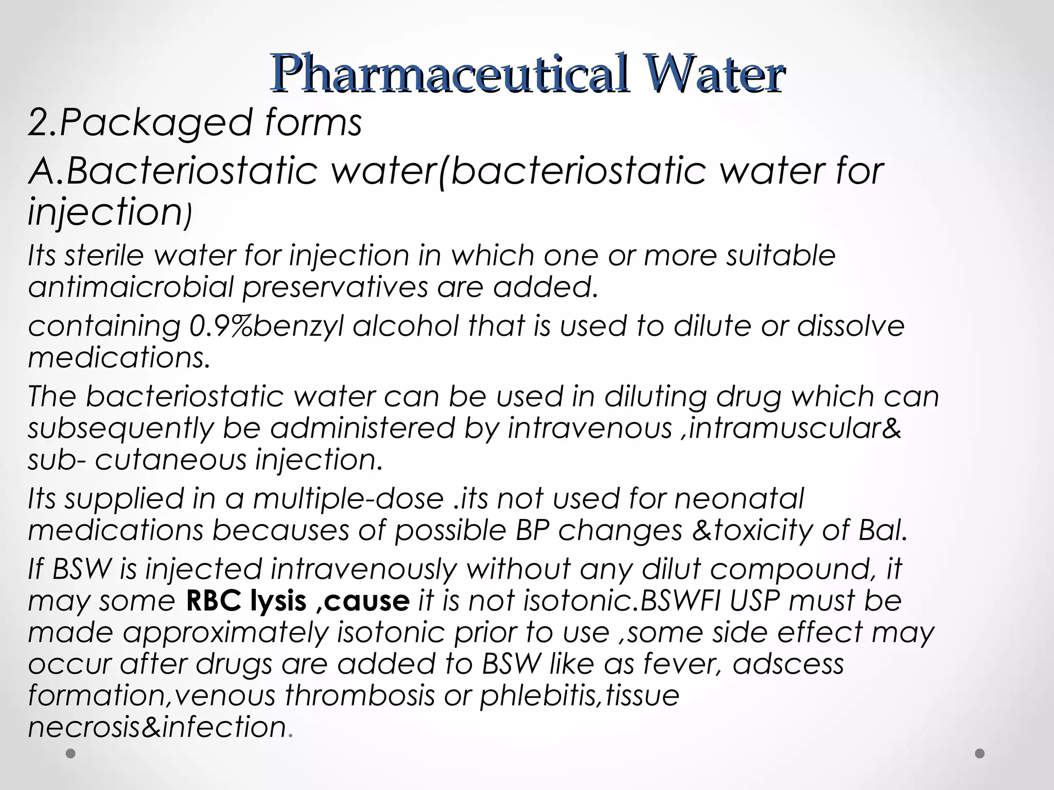 Pharmaceutical Water | PPT